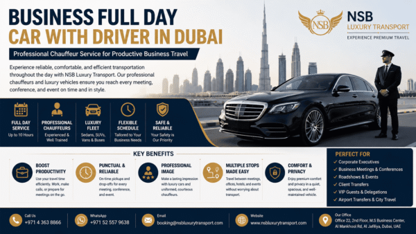Business Full Day Car with Driver in Dubai | Executive Chauffeur