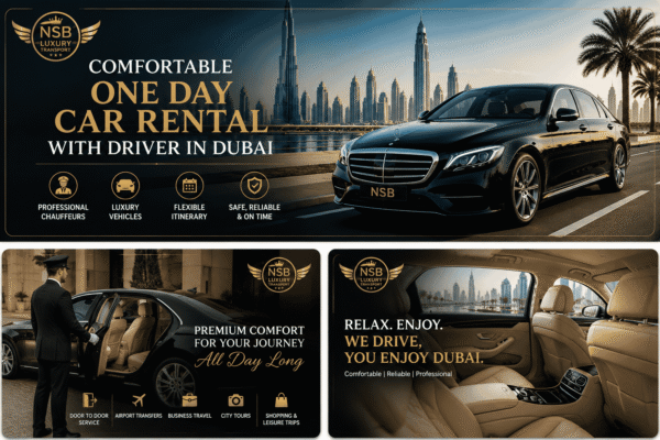 Comfortable One Day Car Rental with Driver in Dubai Nsb luxury